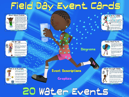 Field Day Event Cards- 20 Water Events | capnpetespowerpe