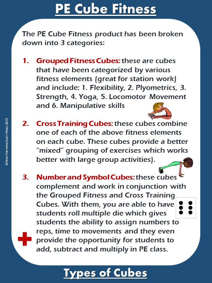 PE Cube Fitness- 17 Constructible PE Movement Cubes | capnpetespowerpe