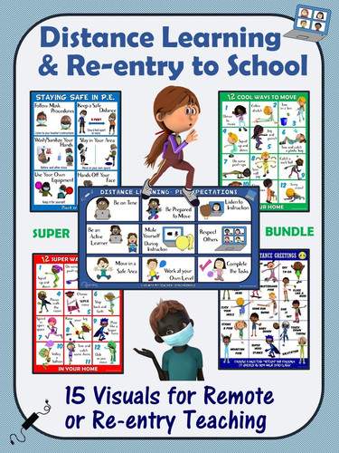 Distance Learning & Re-entry to School- 15 Visuals for Remote and In ...