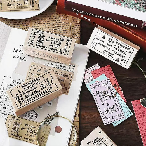 Travel Ticket Rubber Stamp | Shinjodu