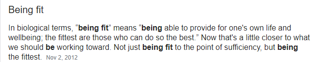 What Does It Mean To Be Fit?