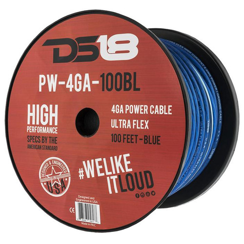 DS18 Power Wire 4 Gauge 100 Foot – Blue | Sun State Customs