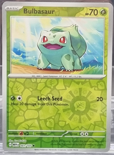 Bulbasaur - Reverse Holo - 001/165 | ManChildCollectables