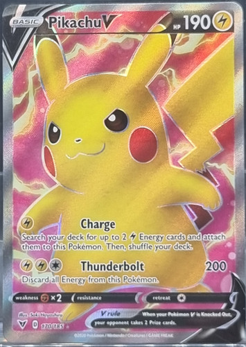 Pikachu V - Full Art - 170/185 - (LP) | ManChildCollectables