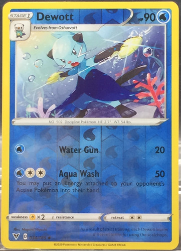Dewott - Reverse Holo - 34/185 - (NM-M) | ManChildCollectables