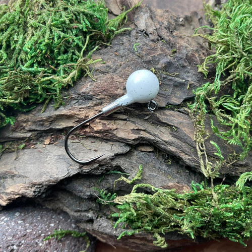 Stardust White with silver flake | Nw Custom Jigs