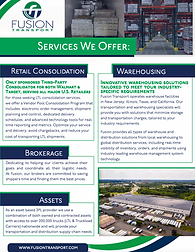 Marketing Materials | Fusion Transport