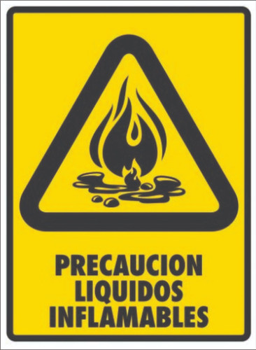 Precaución líquidos inflamables | AFA Rotulos Tienda