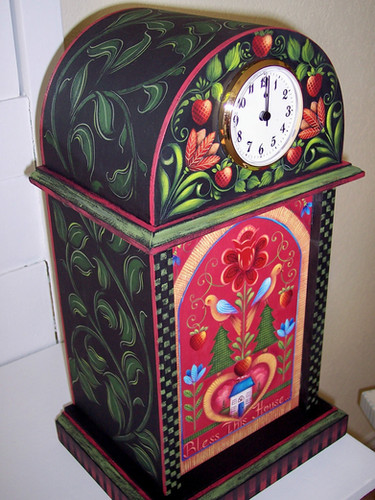 Folk Art Clock 165 | kwheeler
