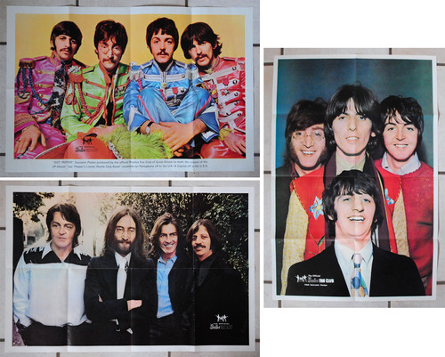 'Fan Club Posters', a set of three original souvenir posters, UK 60's ...