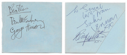 The Beatles autograph set. | BavarianBeatlesStore