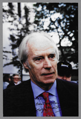 Sir George Martin signed colour photograph. | BavarianBeatlesStore
