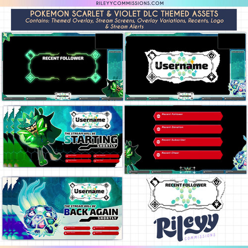 Pokemon Scarlet & Violet DLC Themed Assets | Rileyy Commissions