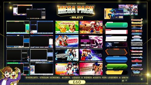 Pokemon: Mega Stream Assets Bundle | Rileyy Commissions