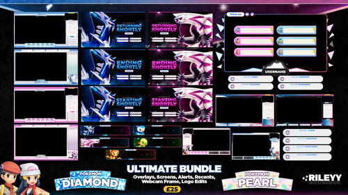 Pokemon Diamond & Pearl Themed Ultimate Assets Bundle | Rileyy Commissions