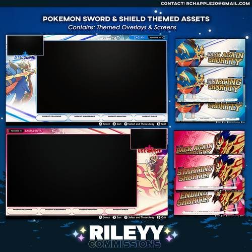 Pokemon SWSH Themed Assets | Rileyy Commissions