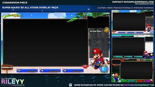 Super Mario 3D All Stars Overlay Pack | Rileyy Commissions