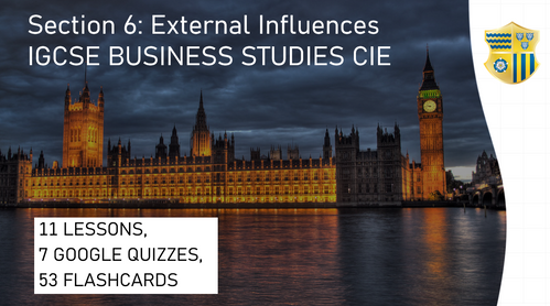 IGCSE Business Studies - Unit 6 – External Influences | wolseyacademy
