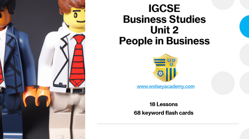 IGCSE Business Studies Unit 2 - People in Business | wolseyacademy