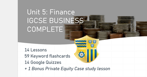 IGCSE Business Studies Unit 5 - Finance | wolseyacademy