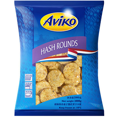 Aviko Round Hash Brown 4x2.5kg FAVI4373 | Millbrook