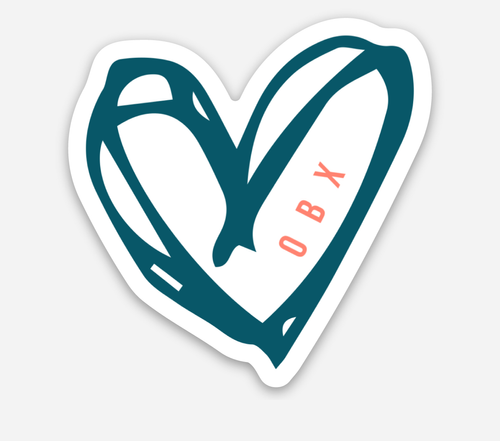 OBX heart Sticker | Sea Gypsy
