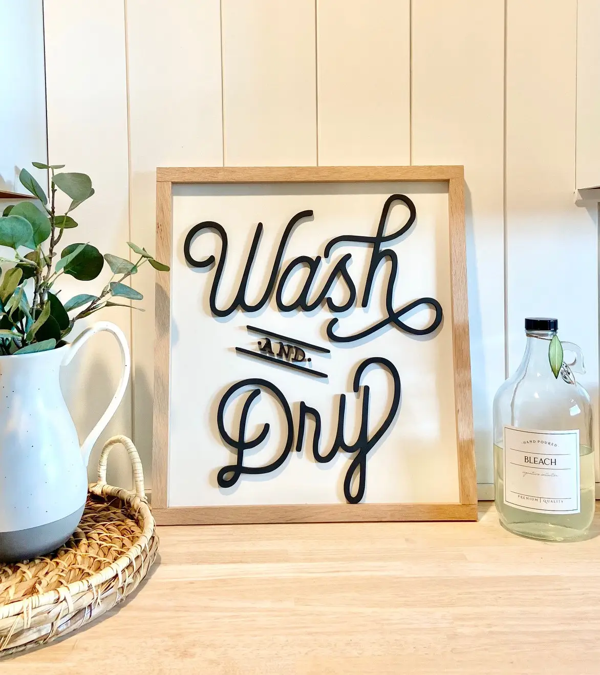 Wash + Dry Laundry Room Sign | justrustic