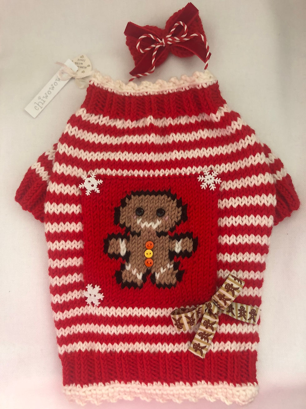 Gingerbread Man Sweater and Hairbow | My Site