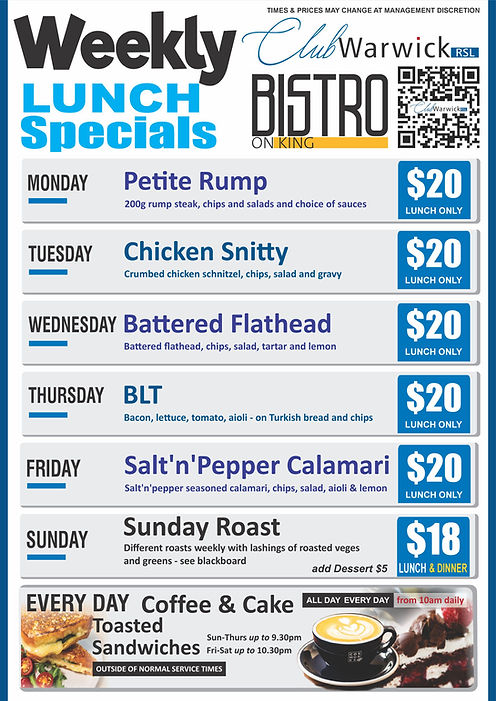 Dining and Bar | Club Warwick RSL | Warwick