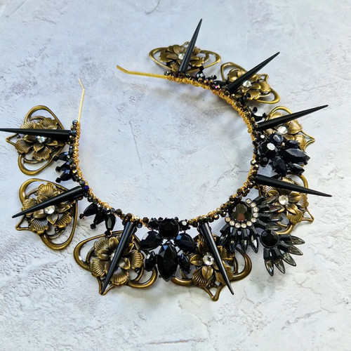 Edgy Art Nouveau Crown | The Lucky Sixpence