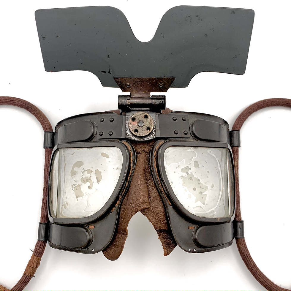 RAF MARK IVB FLYING GOGGLES + FLIPSHIELD | RAF MILITARIA
