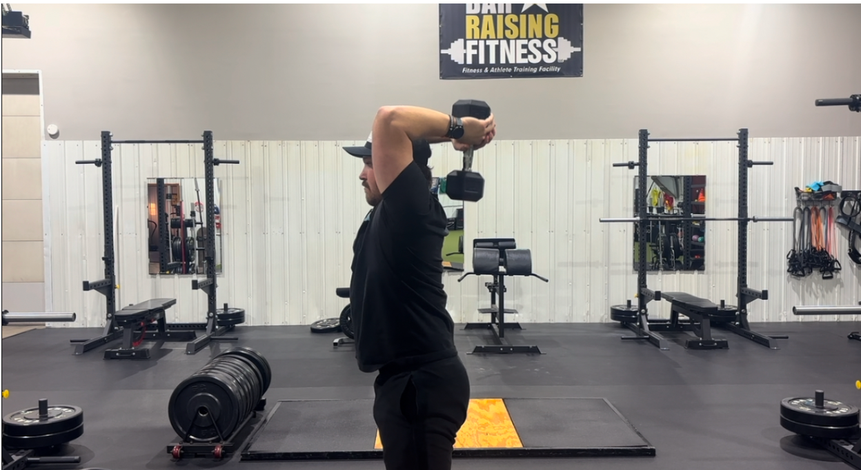 Dumbbell Tricep Extension Demonstration
