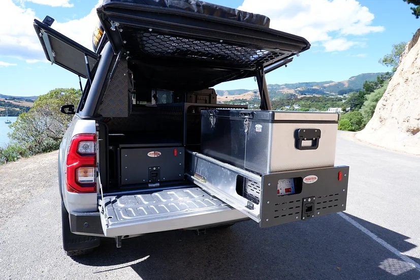 Bushtech Drawers with Powered Fridge Drawer and 55l Water Tank | 4x4 ...