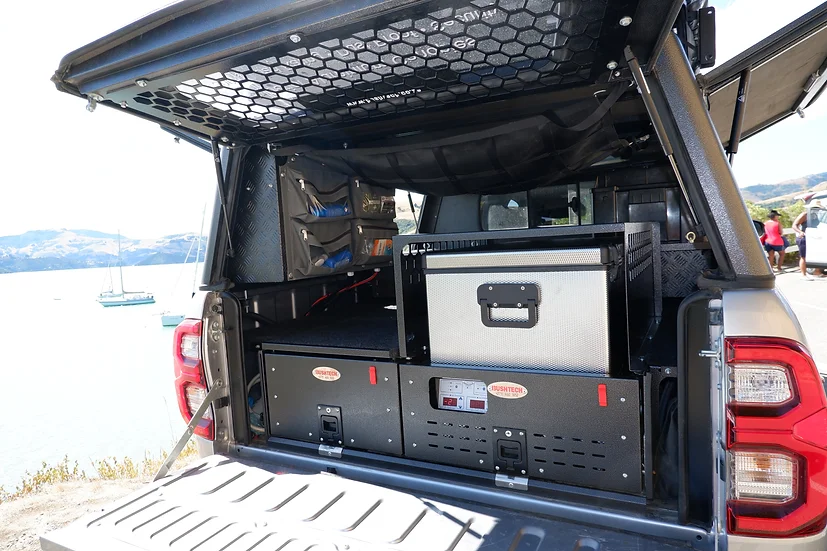 Bushtech Drawers with Powered Fridge Drawer and 55l Water Tank | 4x4 ...