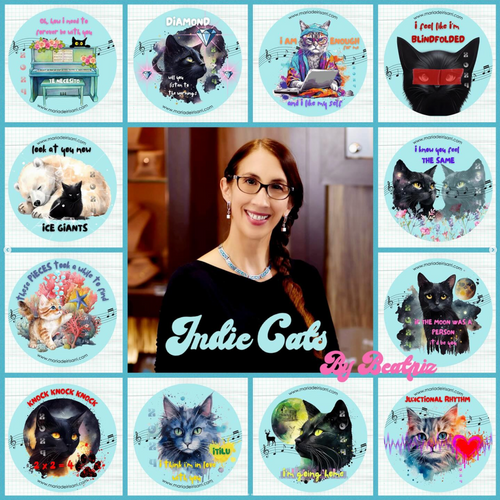 Limited Edition Indie Cats Stickers | Maria Deirisarri