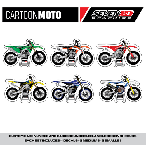Dirtbike Cartoon | Seven10 Graphics