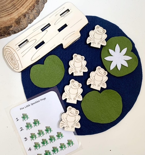 Five Speckled Frogs nursery rhyme craft kit | Pop’s Creative Play