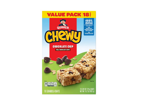 Quaker Chewy Granola Bars, Chocolate Chip | GVO