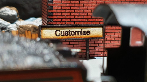 00 Scale MDF Model Railway Station Sign (Customised) | Kristoff Designs
