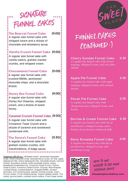 MENUS | The Sweet Place