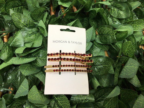 Morgan and Taylor - Harlee Hair Clip Set (Red) | Lifestyle Footwear