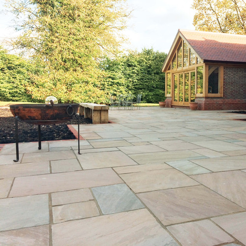 Fernlea Project Pack 22.8m² // Sandstone Paving | Timber Land SW