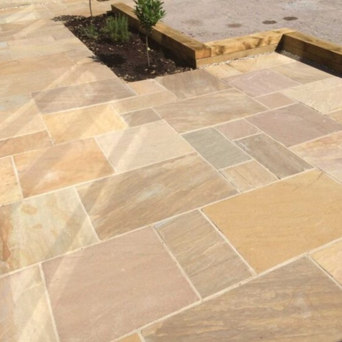 Buff Blend Project Pack 18.9m² // Multi Sandstone Paving | Timber Land SW