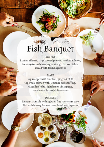 Fish Banquet for 12 $90 Per Person | Le Coq Rotisserie