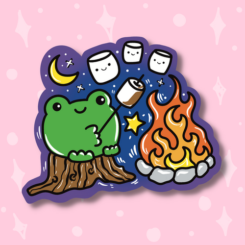 CAMP FROG • VINYL STICKER | Art By MichelleMarie