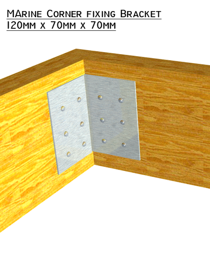 Marine A4 SS Ledger corner fixing plate for timber decking | HDL ...