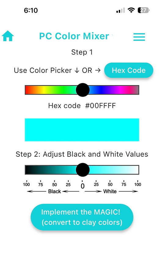 PC Color Mixer | polymer clay color mixing app
