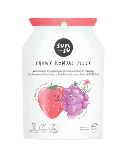 SUNSU Chewy Konjac Jelly 96g, Grape + Strawberry | Mc Food