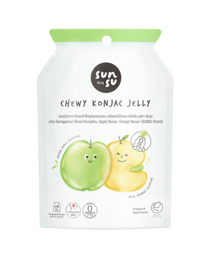 SUNSU Chewy Konjac Jelly 96g, Apple + Orange | Mc Food