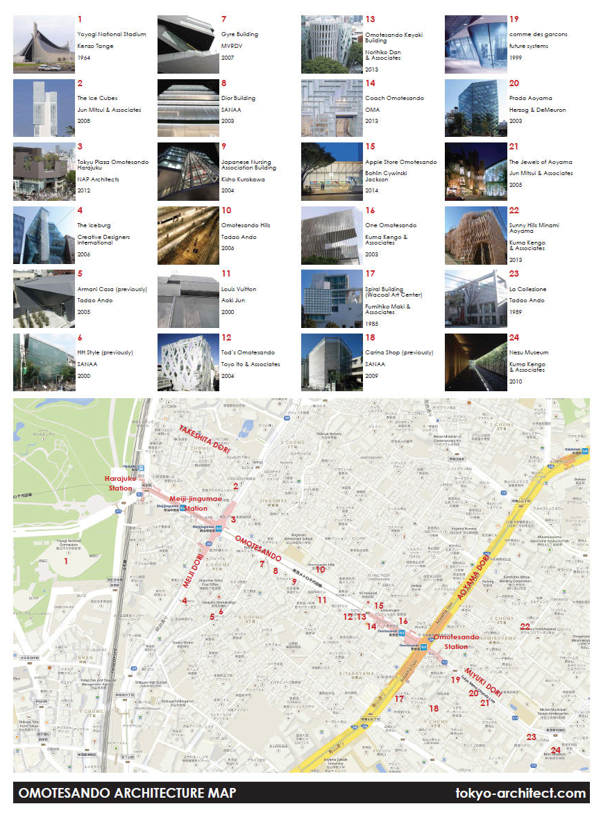 Omotesando Architecture Map Tokyo Japan | James Lambiasi Architect ...